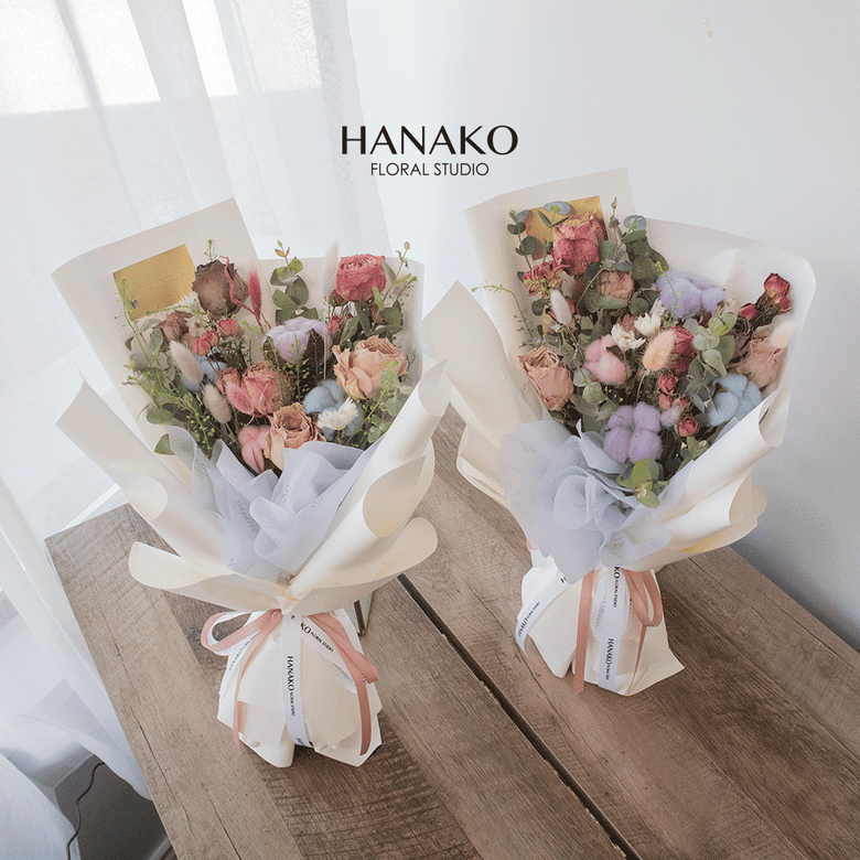 Dried Assorted Flower Bouquet – Hanako Floral Studio