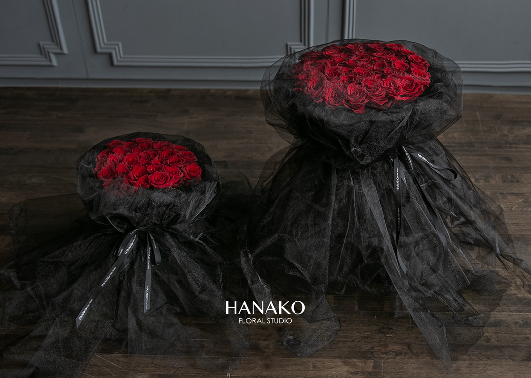 29/49/99 Chiffon Red Roses Bouquet – Hanako Floral Studio
